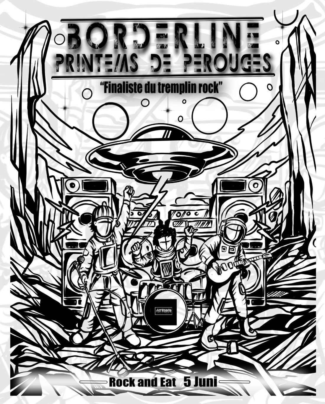 BORDERLINE FINALISTE DU PRINTEMPS DE PEROUGES , Rock n'Eat, Lyon, 5 ...
