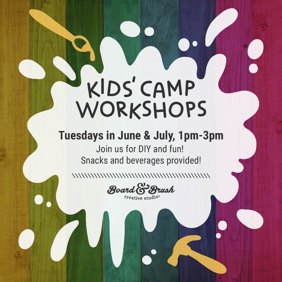 KIDS CAMP WORKSHOP - CANDY LAND, Board & Brush Creative Studio - Tulsa, Broken Arrow, 4 June ...