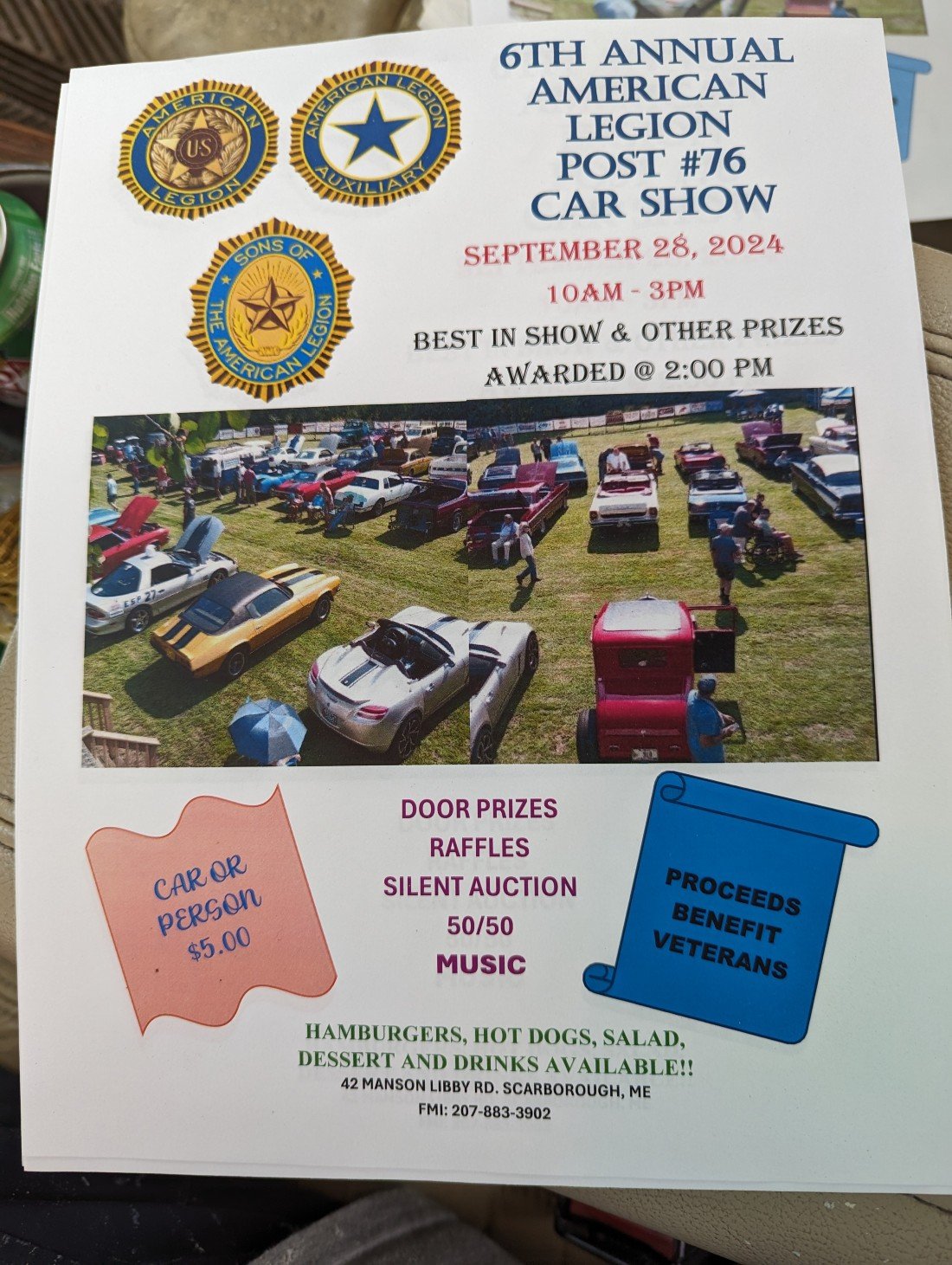 6th annual car show American legion post 76 , American legion post 76 ...