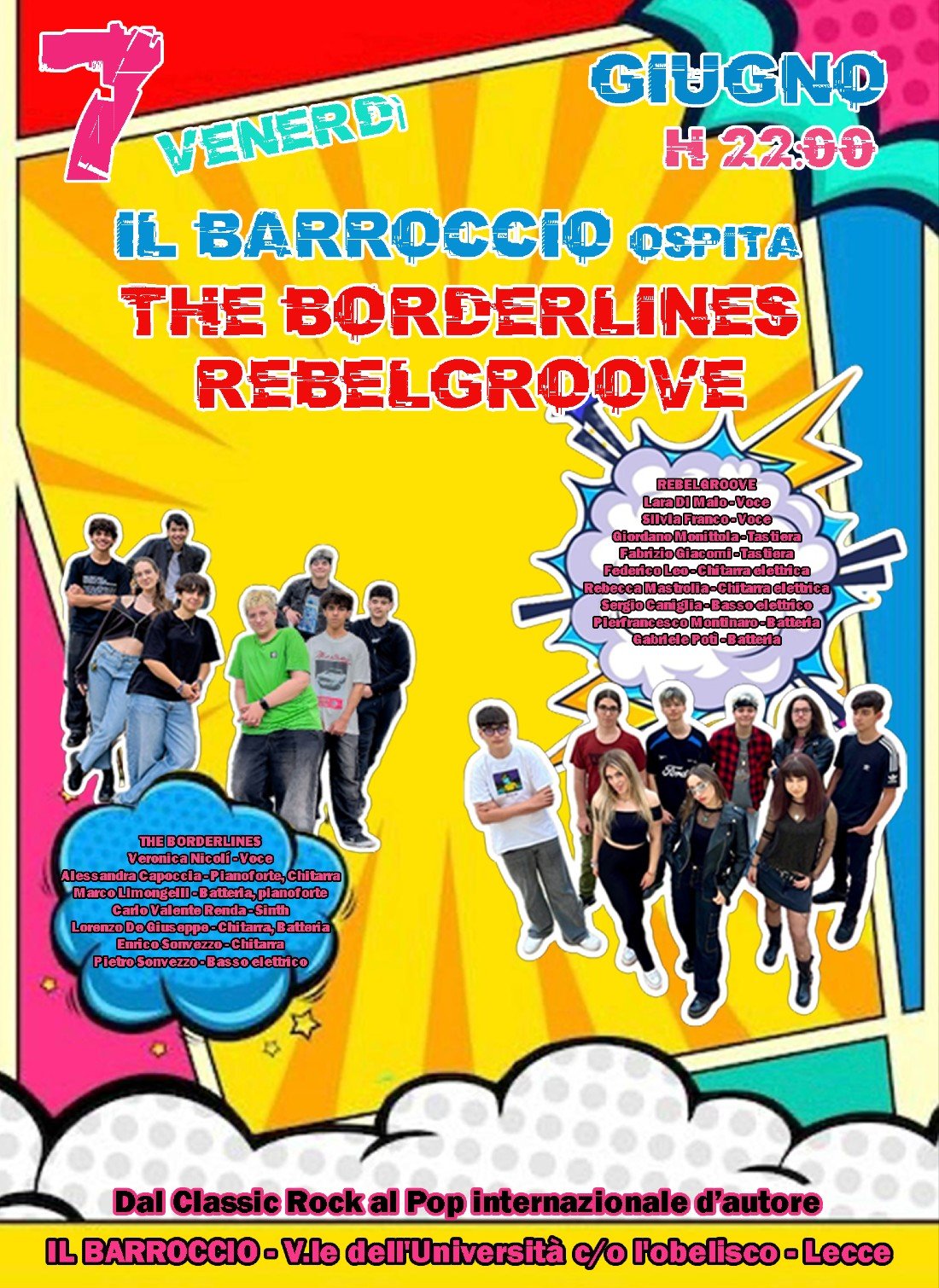 Venerdì 7 Giugno, ore 22:00, Il Barroccio ospita THE BORDERLINES – REBELGROOVE., Il Barroccio ...