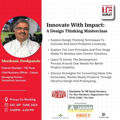 Innovate with Impact A Design Thinking Masterclass , Provyz CoWorking Space, 1st Floor, B-Wing ...
