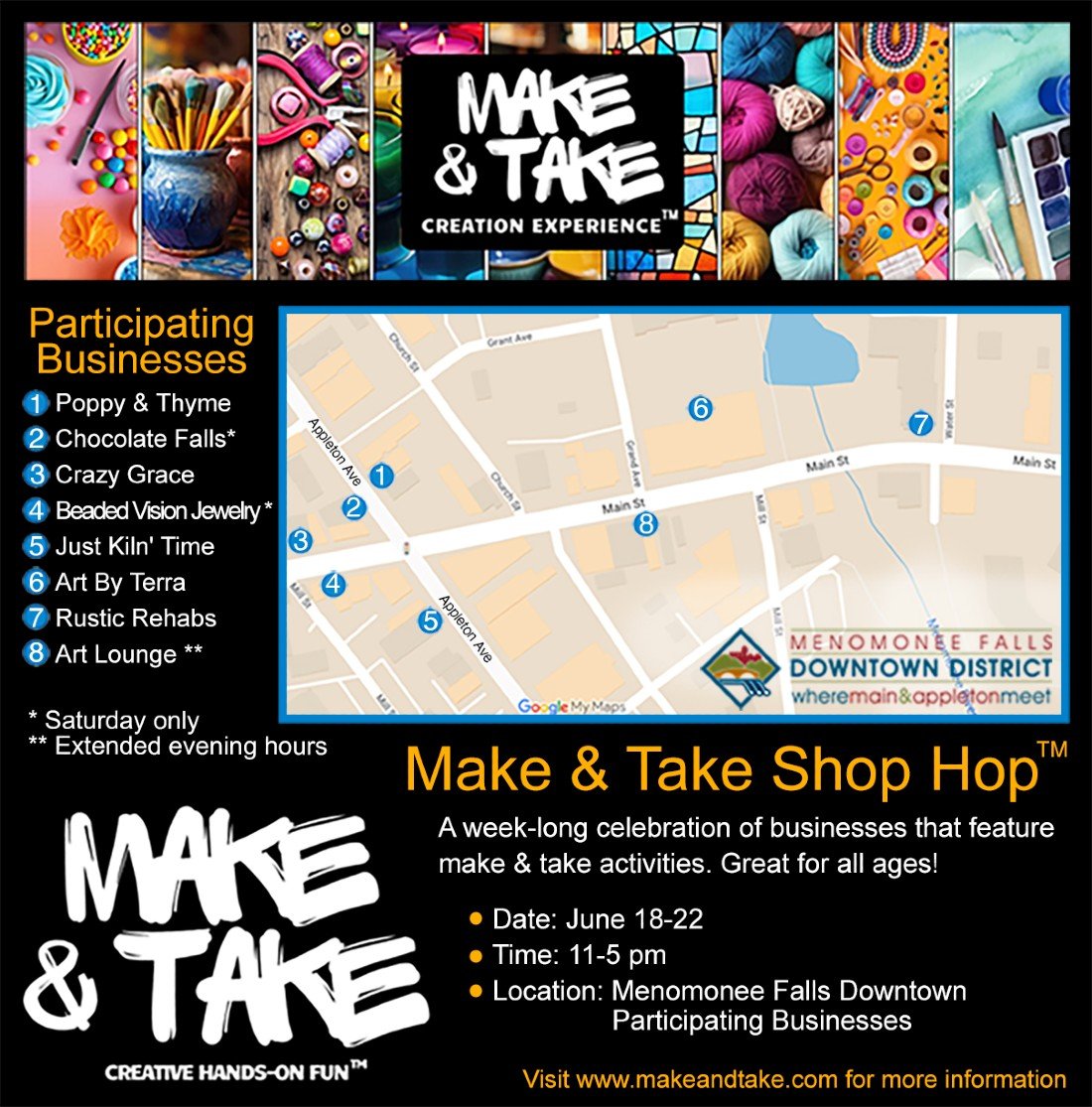Make & Take Shop Hop™ – Menomonee Falls Downtown, Menomonee Falls ...
