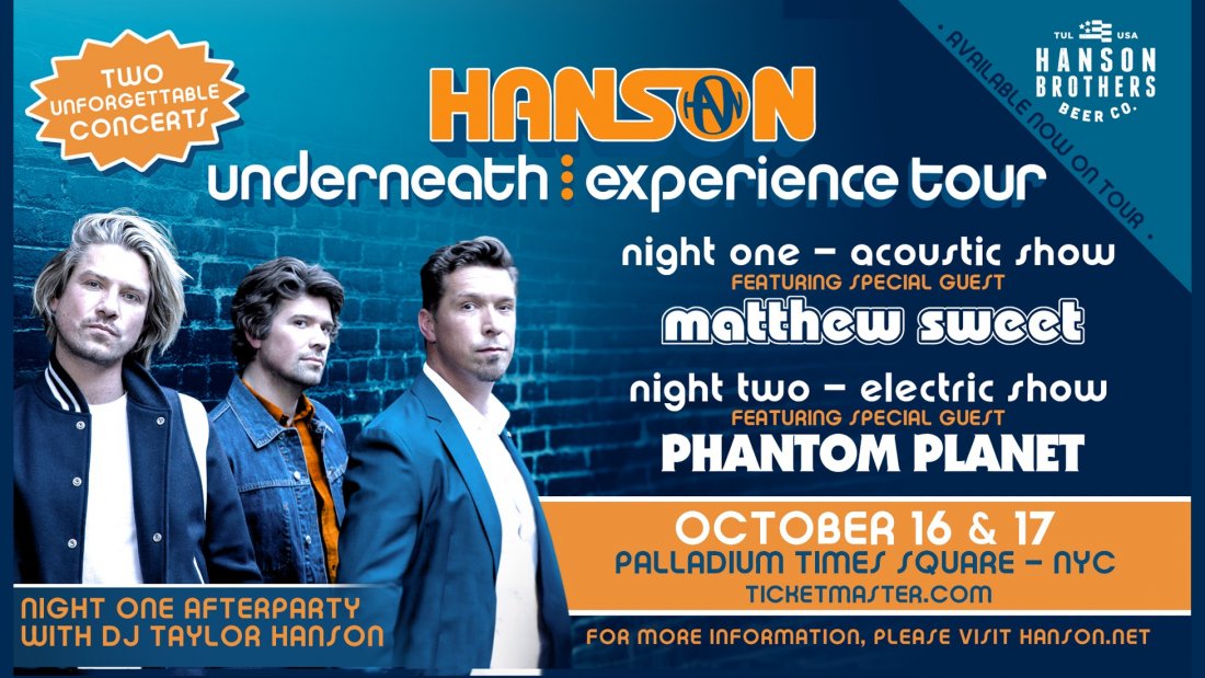 HANSON in NYC on Oct. 16 & 17th at Palladium Times Square on the ...
