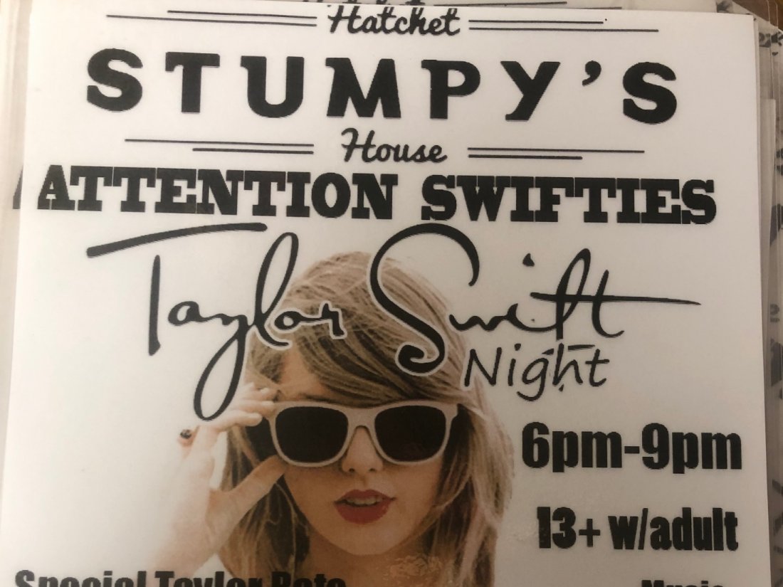 Taylor Swift Night, Stumpy's Hatchet House - Erie Axe Throwing, Liberty ...