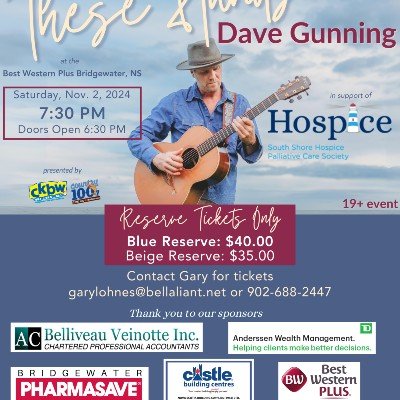 These Hands with Dave Gunning Tickets, Best Western Plus Bridgewater ...