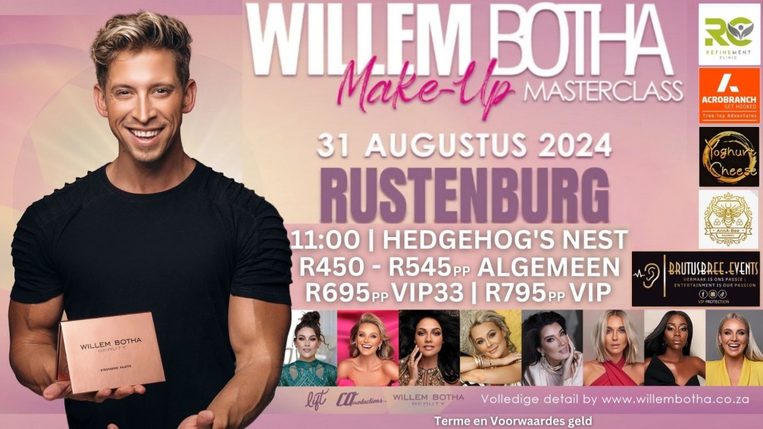 Willem Botha Make-Up Masterclass - RUSTENBURG , Hedgehog's Nest ...