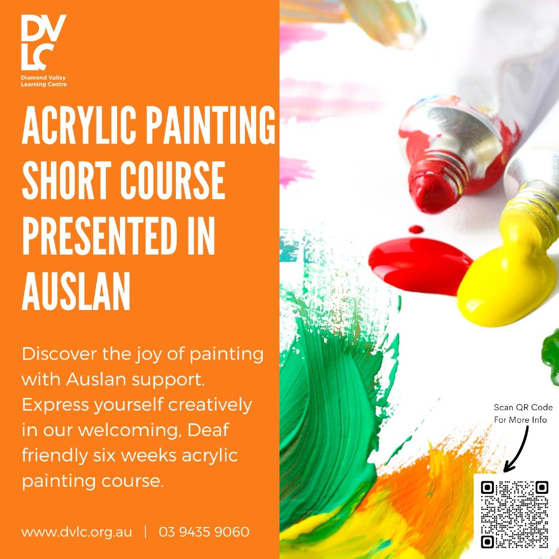 Acrylic Painting short course delivered in Auslan , Diamond Valley ...