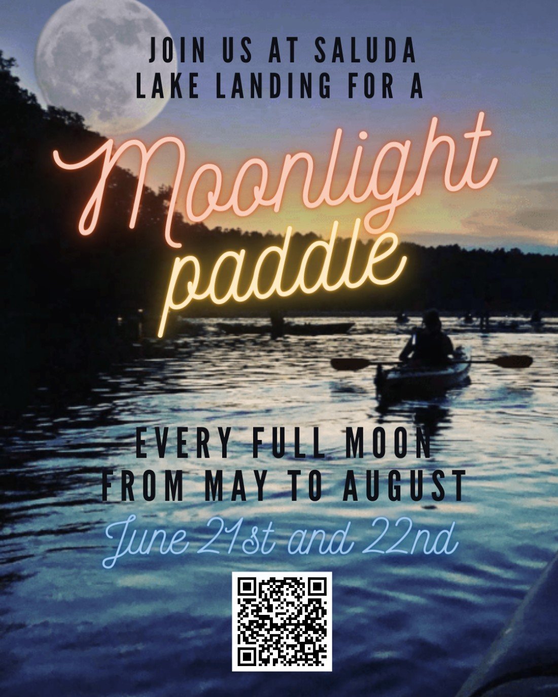 Saluda Lake Landing Moonlight Paddle, Saluda Lake Landing, Motor Boat ...