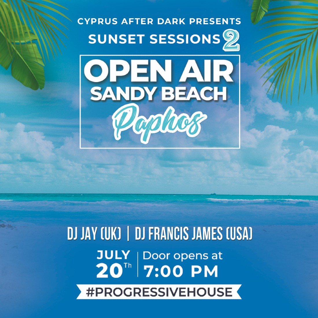 Sunset Sessions 2 - OPEN AIR - Sandy Beach - Paphos, Sandy Beach, Lempa ...