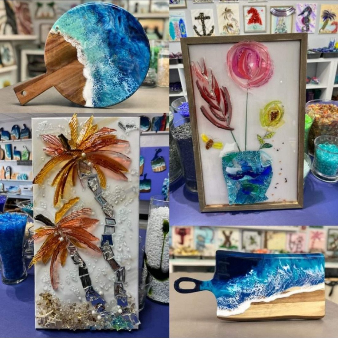 Glass Art Class/Shell Art Class, Shattered Glass Art Studio SRQ, Gulf ...