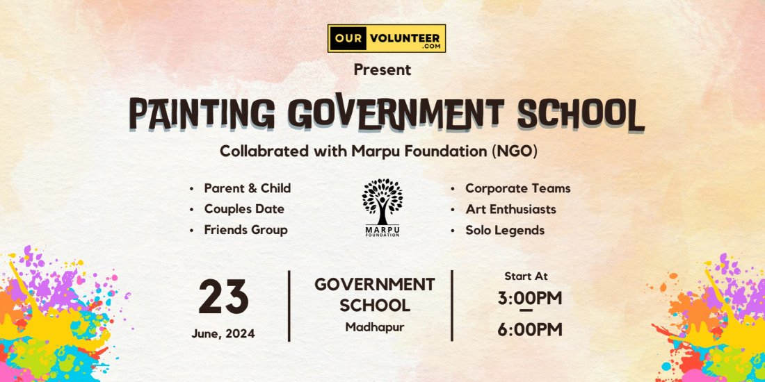 Government School Painting, Govt MPP Primary School-Madhapur ...