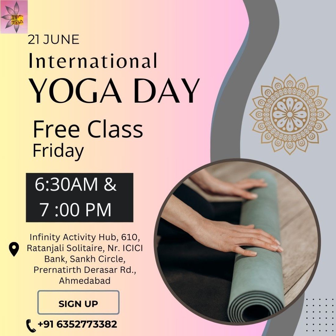 Free Yoga on International Yoga Day, Prernatirth Derasar Road ...