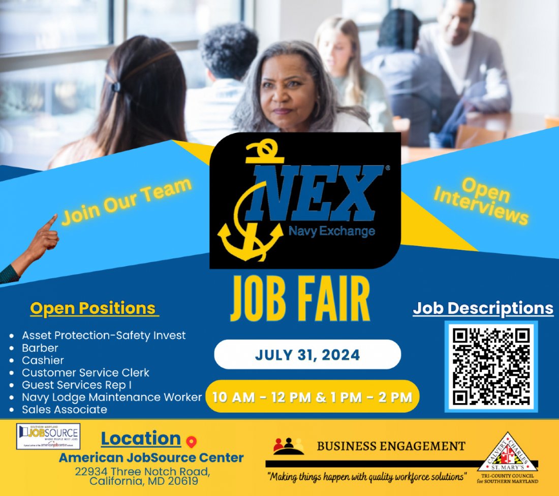 Navy Exchange Job Fair, American JobSource center, California, 31 July 2024 | AllEvents