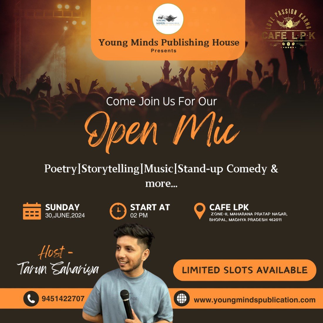 Open Mic Bhopal, Cafe Lpk, Bhopal, 30 June 2024 | AllEvents.in