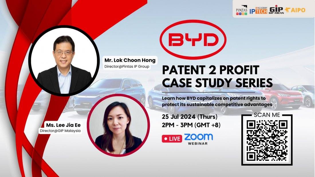 Patent2Profit- BYD Case Study, July 25 2024 | Online Event | AllEvents