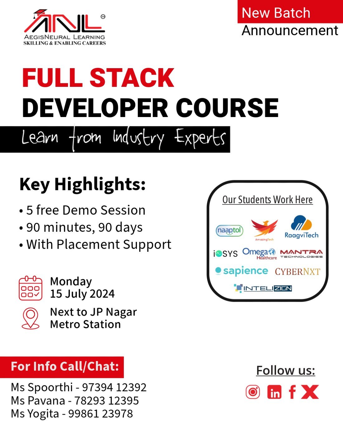 Full Stack Development Course, Phase 6 JP Nagar, J. P. Nagar, Bengaluru ...