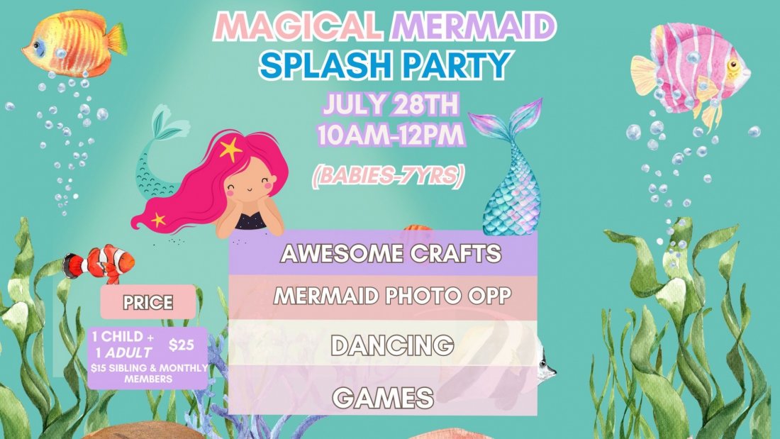 Magical Little Mermaid Splash Party, Explorico Indoor Playground ...