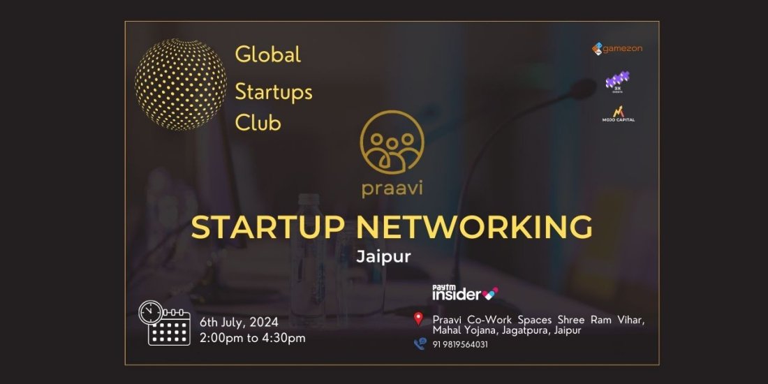 Jaipur | Global Startups Club Startup Networking , Praavi Co-Work Spaces, Jaipur, 6 July 2024 ...
