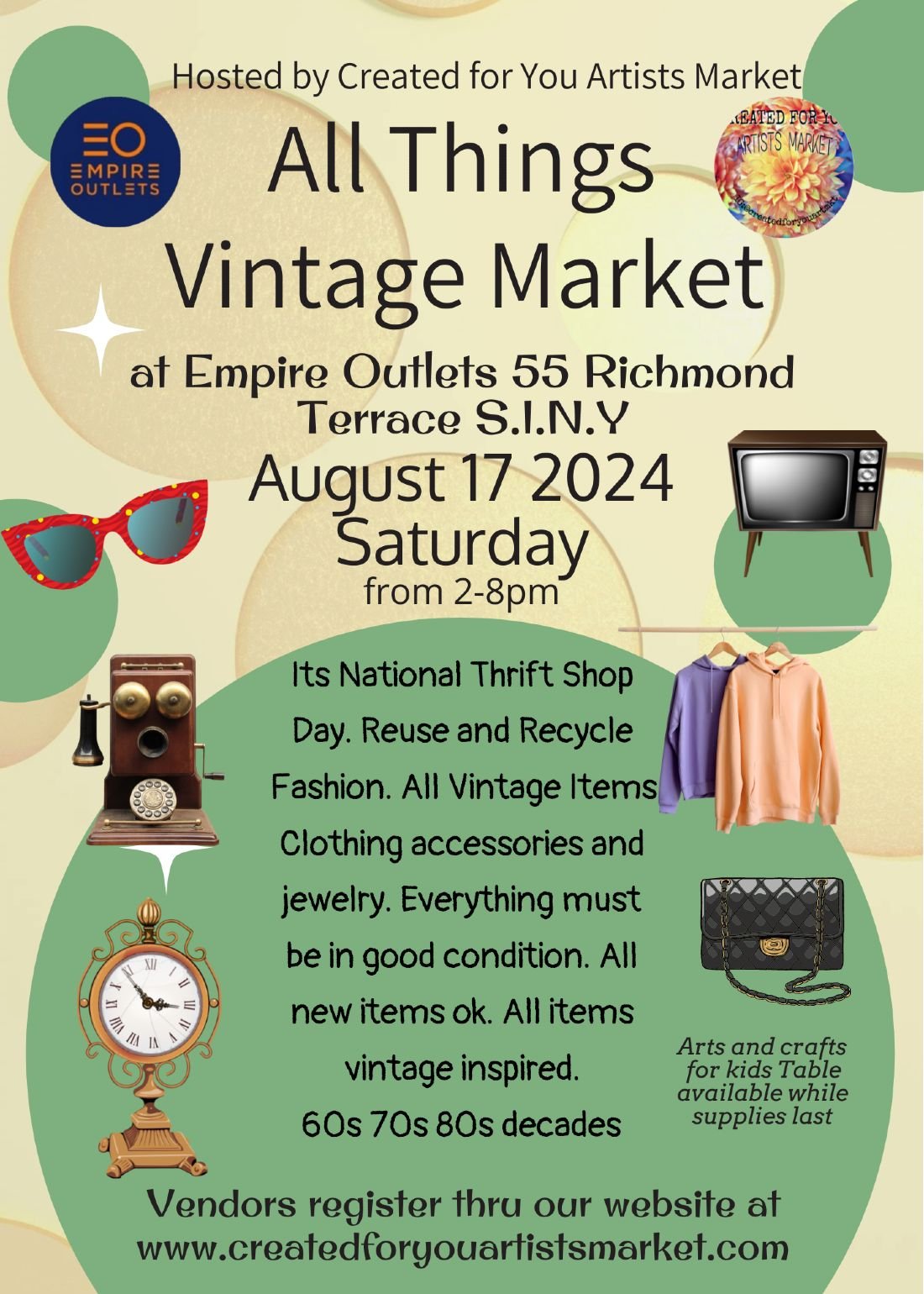 All Things Vintage Market at the Empire Outlets Pop-Up, Empire Outlets ...