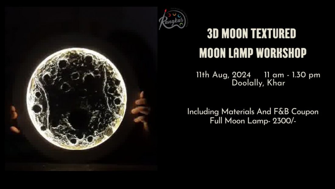 3D Textured Moon Lamp, Doolally Taproom - Khar, Mumbai, 11 August 2024 ...