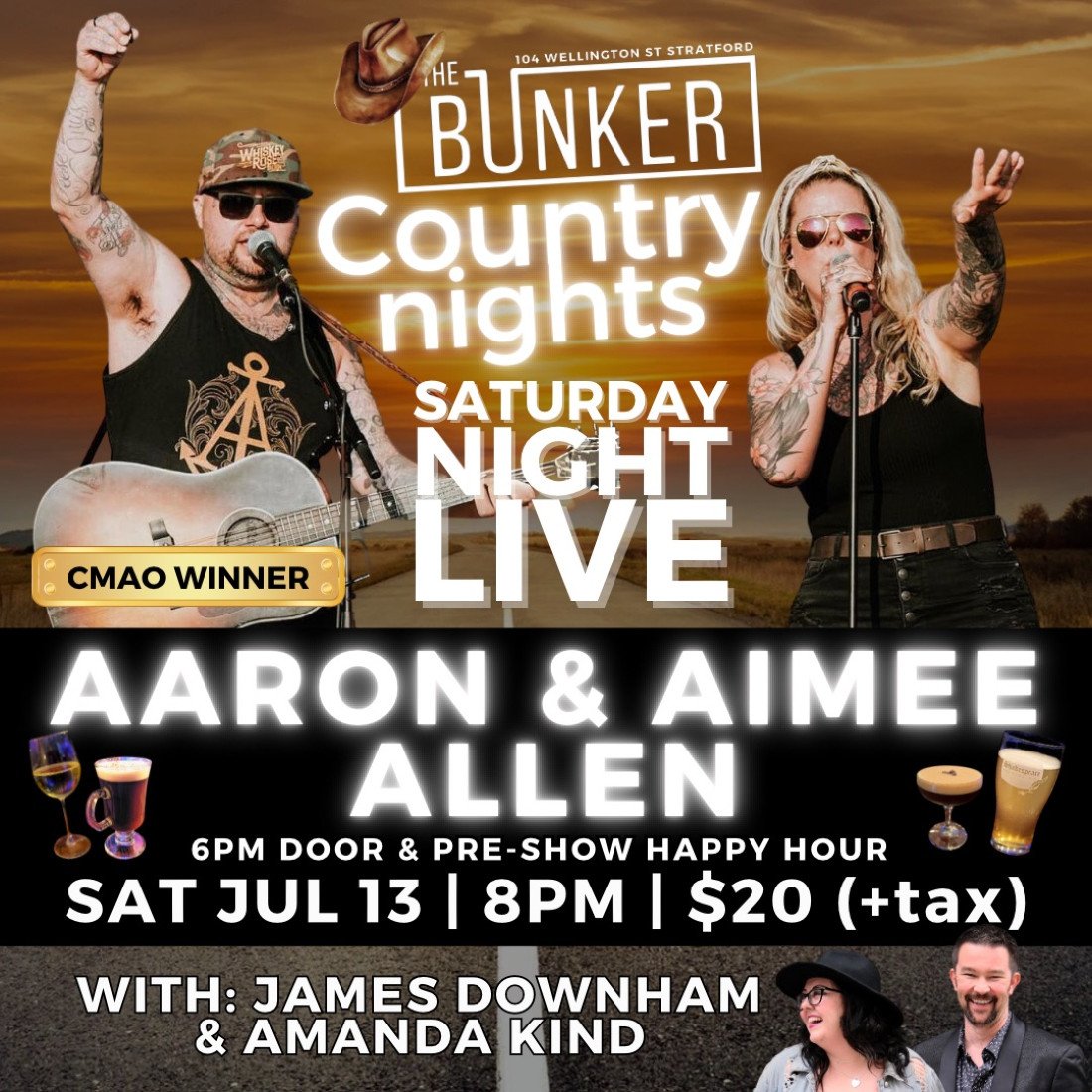 Saturday Night Live - Aaron & Aimee Allen with James Downham & Amanda ...