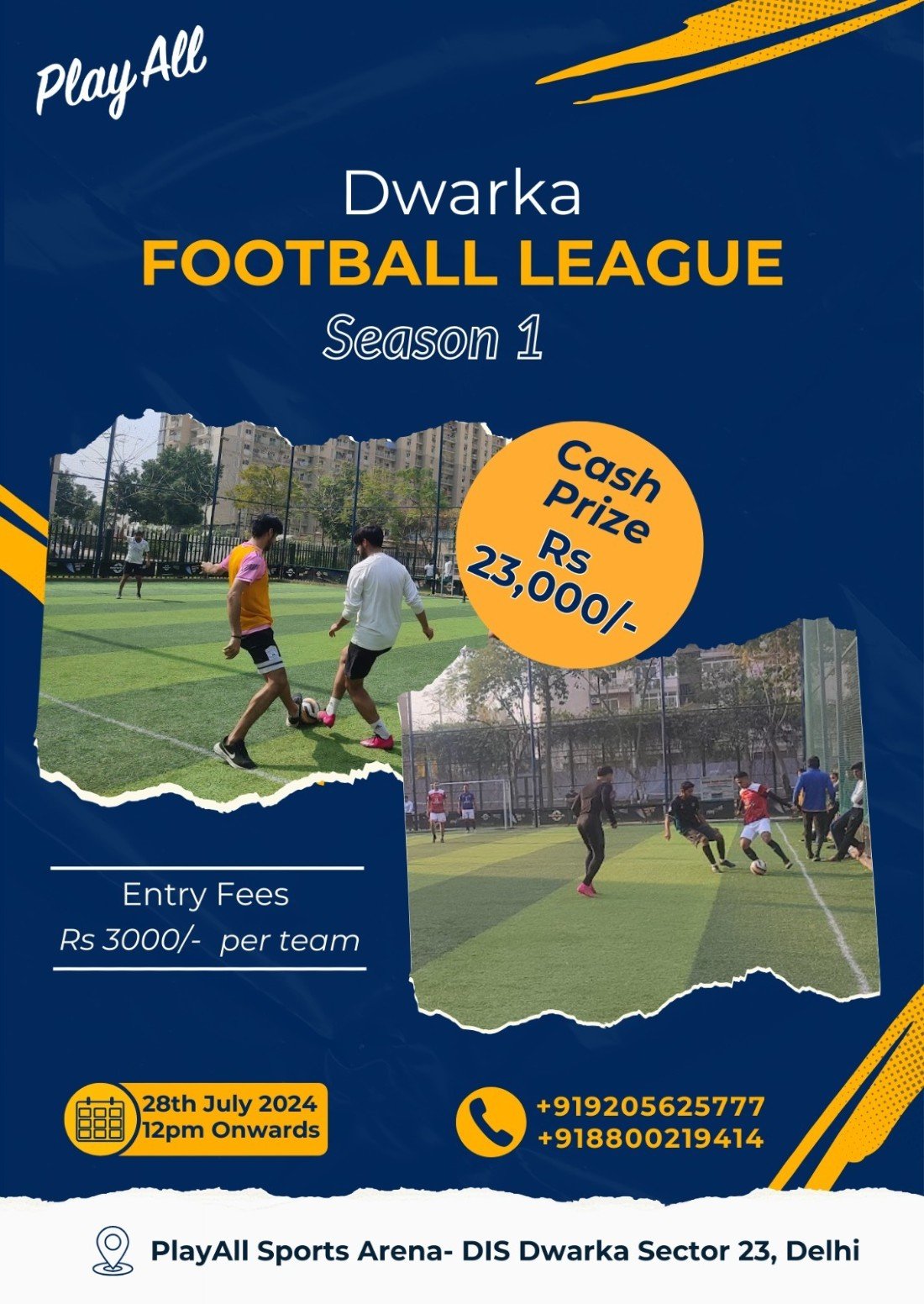 PlayAll presents Delhi Futsal Tournament - DIS, Dwarka, PlayAll Sports ...