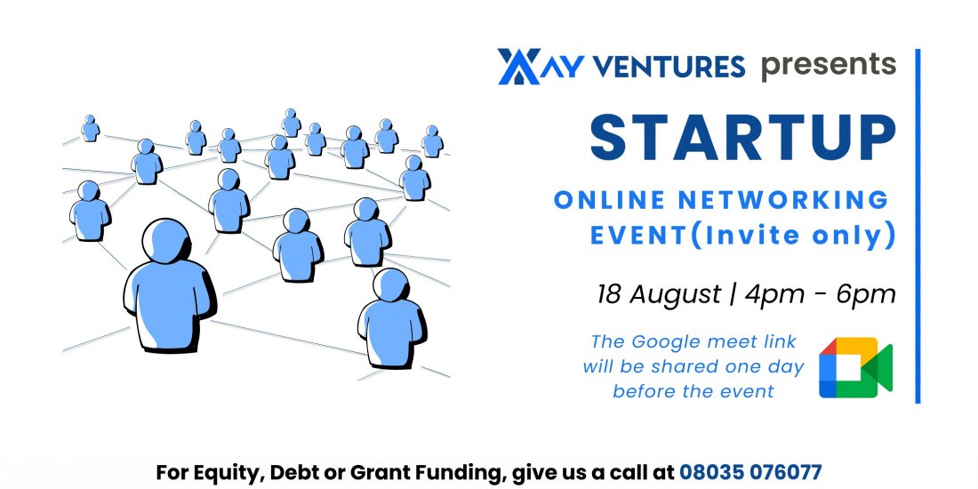 Online Startup Networking Event(Invite Only) by AY Ventures, August 18 ...
