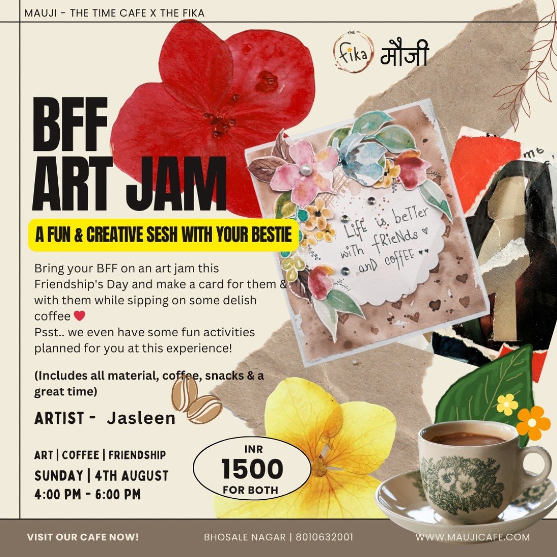 Bff Art Jam , Mauji - The Time Cafe, Pune, 4 August 2024 | AllEvents.in