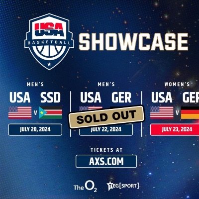 USA vs Germany - USA Basketball Showcase 2024, The 02 Arena, London, 22 ...