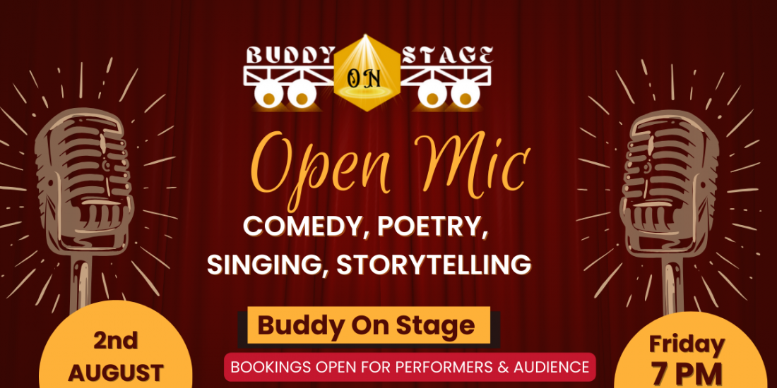 Comedy Shows | Poetry Shows | Open Mic Events | Buddy On Stage