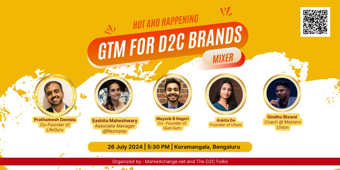 GTM for D2C Brands- Mixer, Koramangala, Bangalore, 26 July 2024 | AllEvents