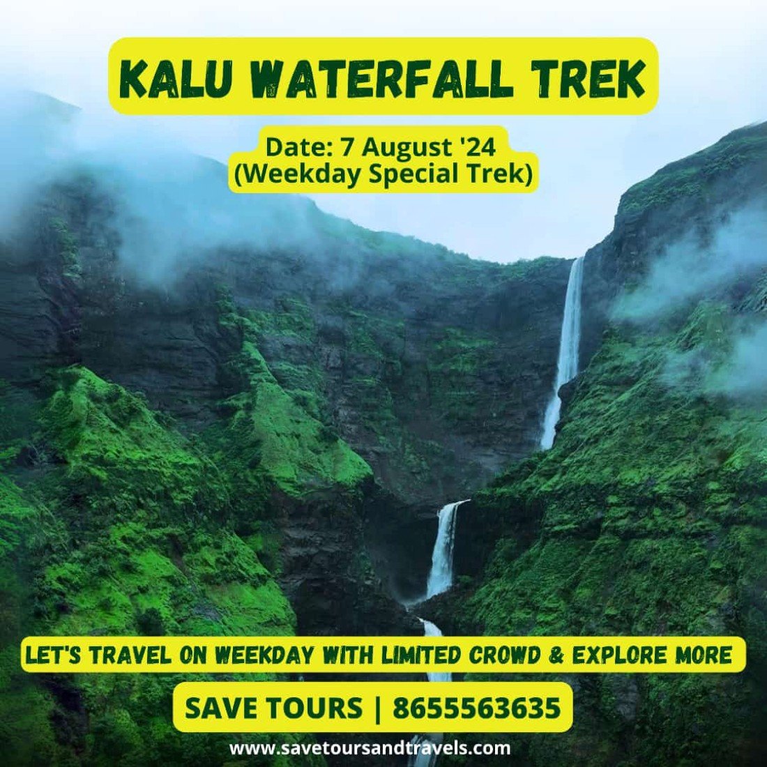 Weekday Special Kalu Waterfall Trek, Kalu Water Fall, Junnar, 6 August ...