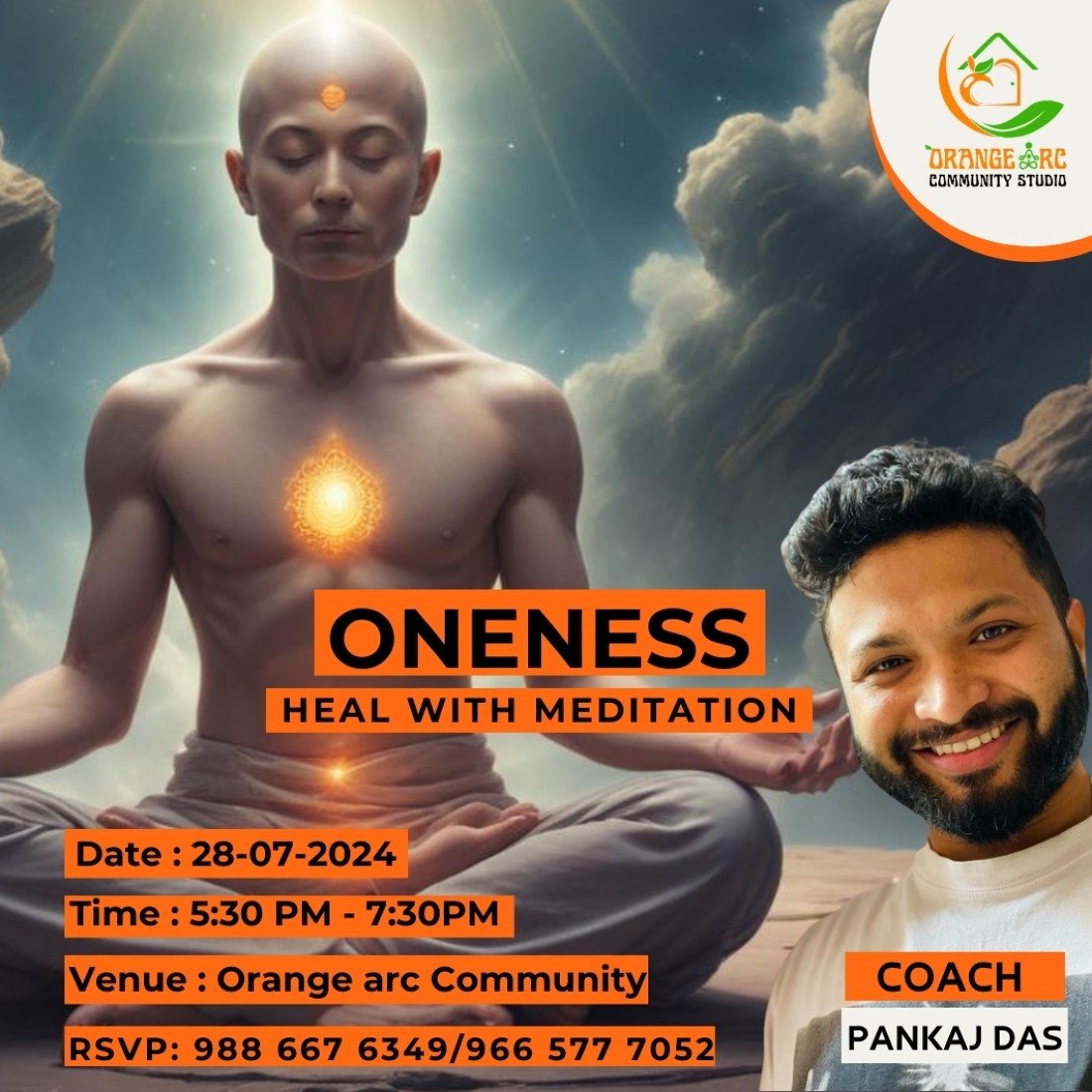 Oneness - Heal With Meditation, Orange Arc Community Studio, Bangalore ...