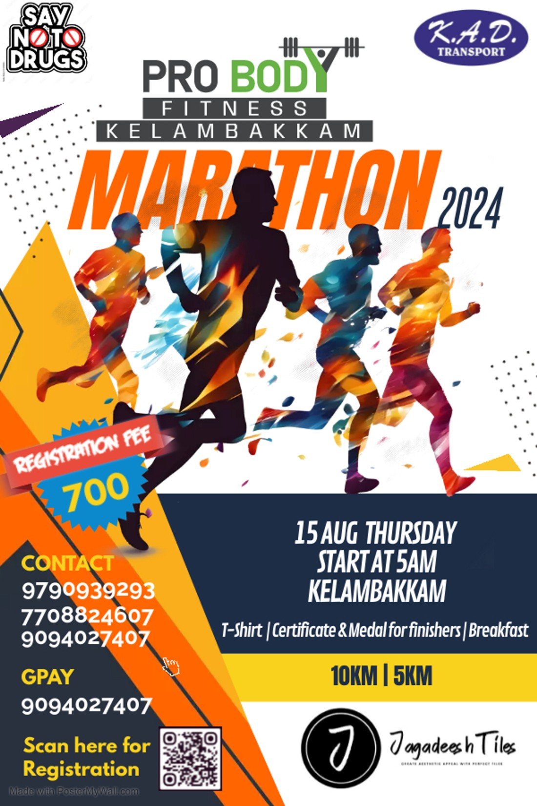 Pro body fitness marathon 2024, Kelambakkam, Chennai, 15 August 2024 ...