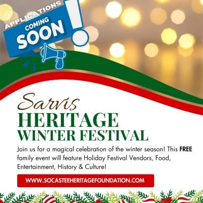 Socastee Heritage Winter Festival Tickets, Sarvis House, Myrtle Beach ...