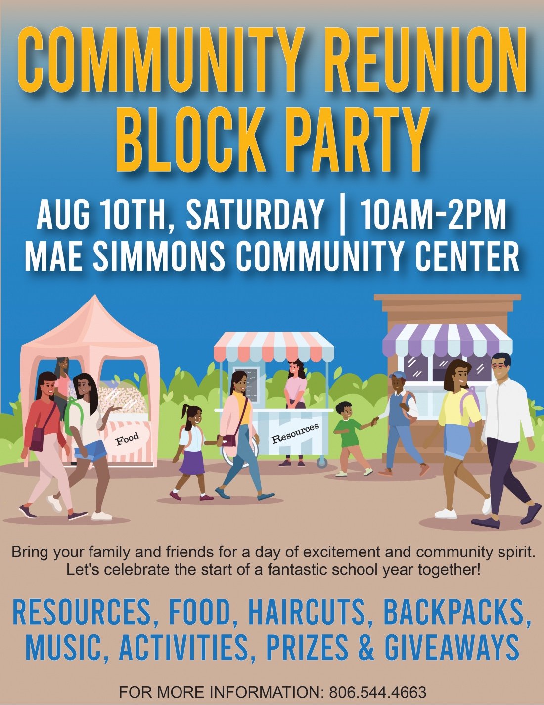 Community Reunion Block Party, Mae Simmons Community Center, Lubbock ...