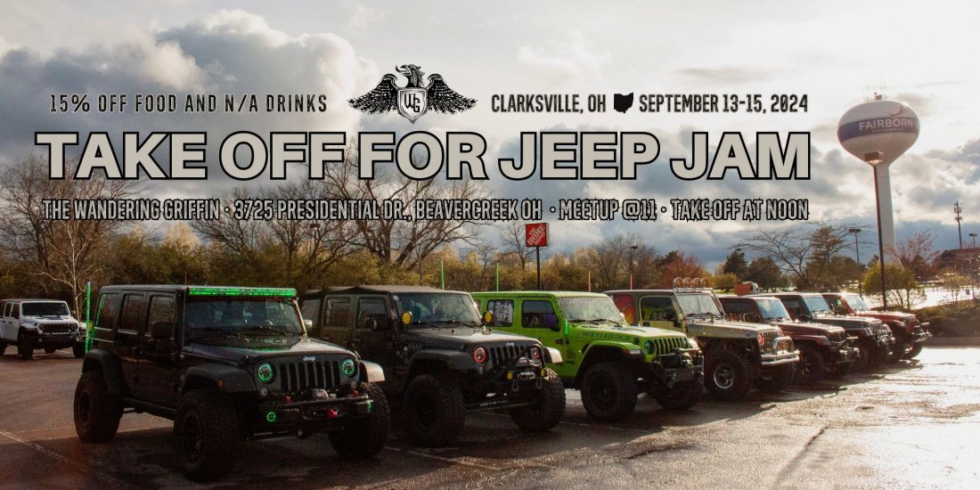 JEEP Meetup Convoy to Ohio JEEP Jam at the Wandering Griffin ...
