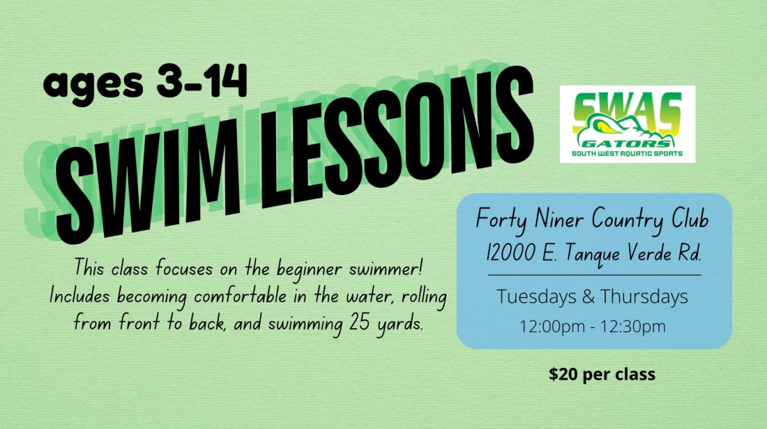SWAS Swim Lessons - Forty Niner Country Club!, 12000 E Tanque Verde Rd ...