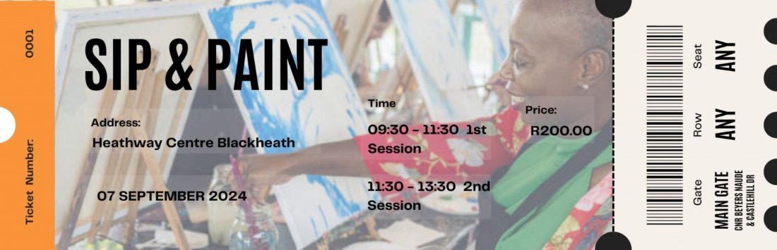 Sip & Paint @ Heathway, Heathway Centre Blackheath, Johannesburg, 7 ...