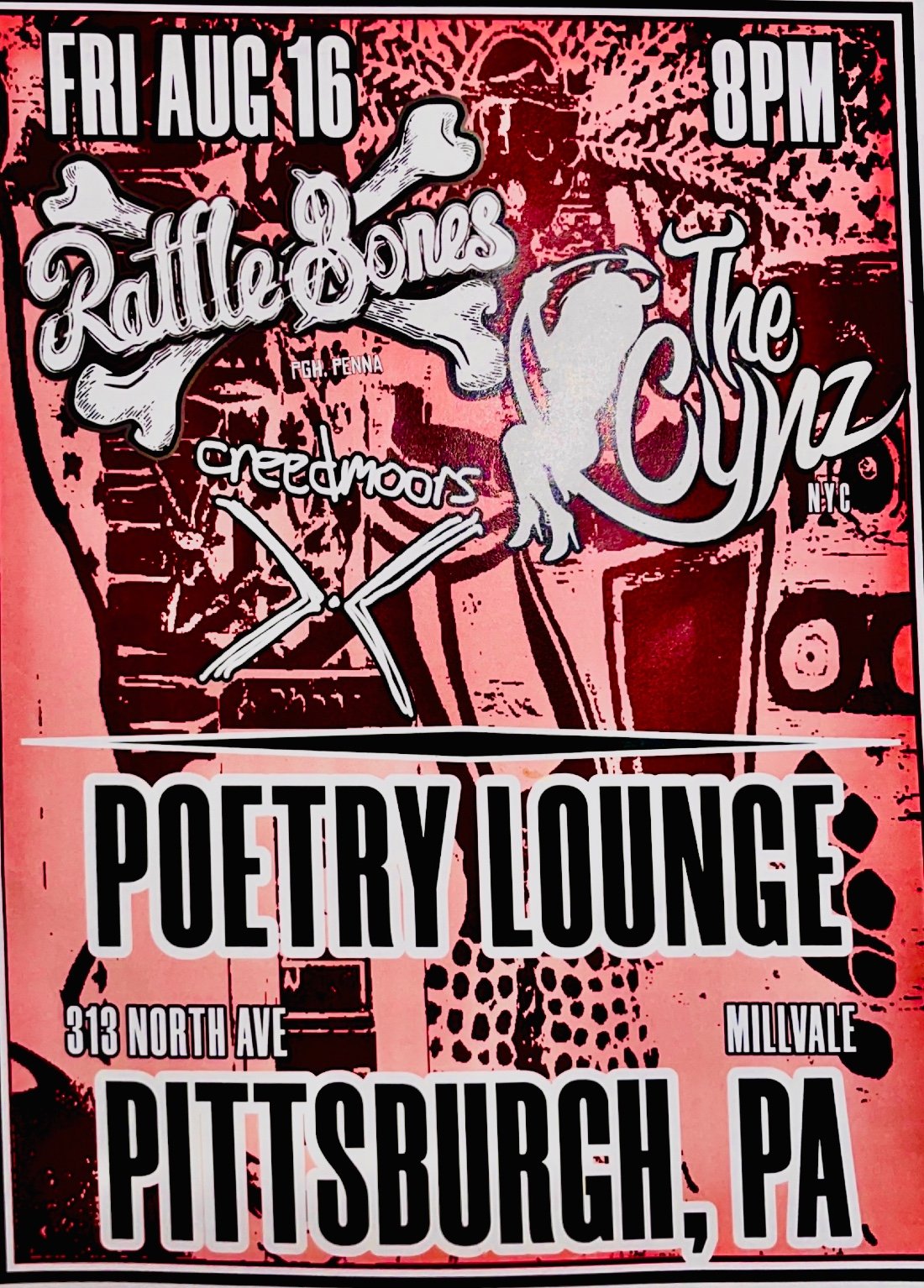 The Cynz // Rattle Bones // The Creedmoors, Poetry Lounge, Pittsburgh ...