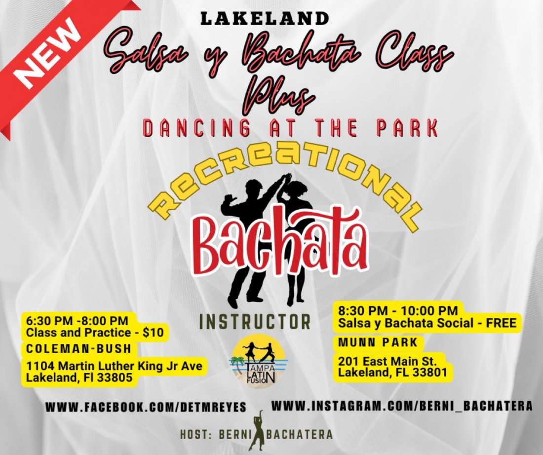 NEW -Social Bachata at Salsa y Bachata Class Plus Dancing at the Park ...