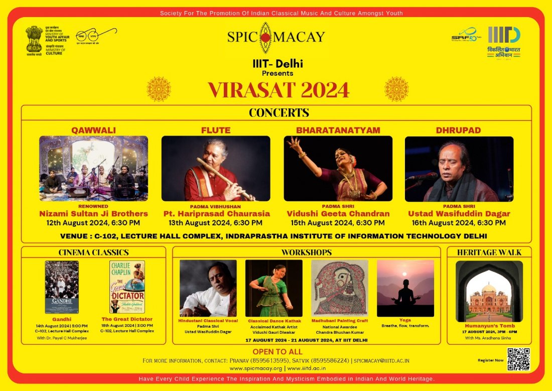 Virasat 2024: Indian Art and Culture Event, C-102, Lecture Hall Complex ...
