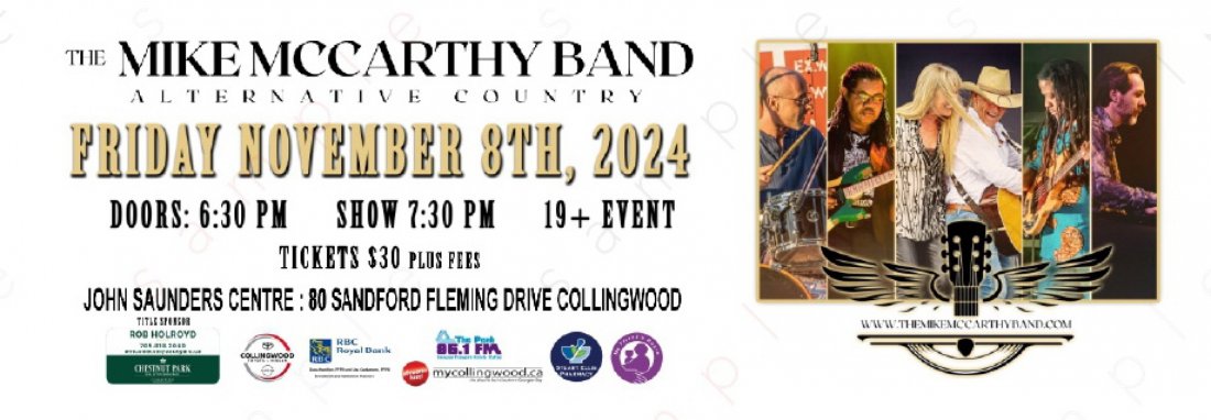 The John Saunders Centre Presents - The Mike McCarthy Band - Eventbrite ...