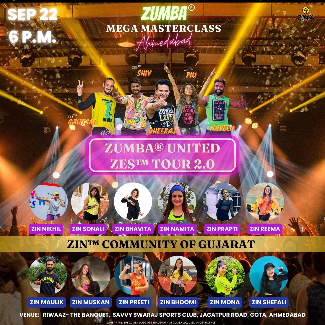 Zumba Mega Masterclass 2.0, Riwaaz- The Banquet, Gota, Ahmedabad, 22 ...