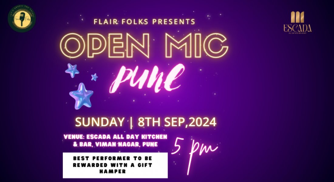 Flair Folks Open Mic Pune, Escada All Day Kitchen & Bar, Pune, 8 ...