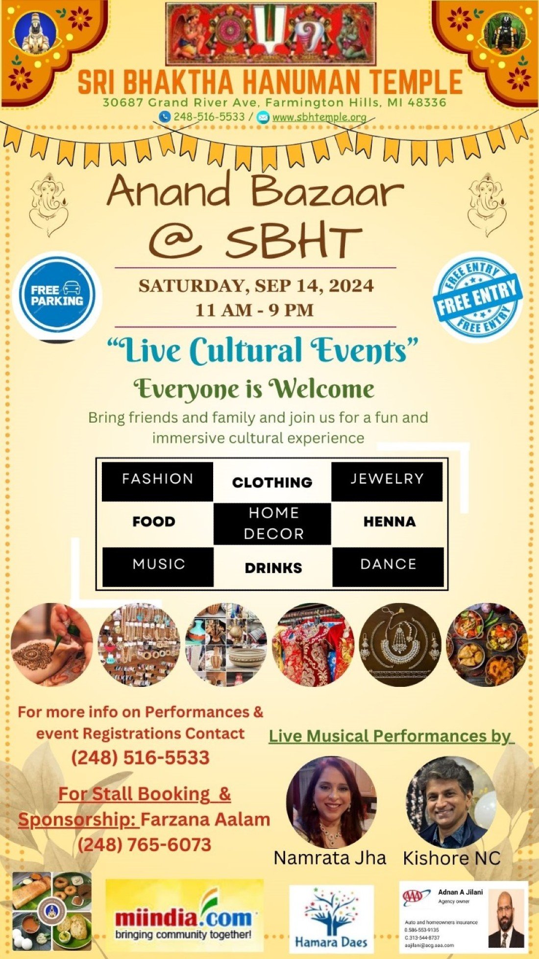 Anand Bazaar @ SRI BHAKTHA HANUMAN TEMPLE Tickets, 30687 Grand River ...