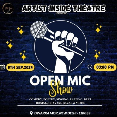 Sunday Open Mic Show Tickets, Artist Inside Theatre, New Delhi, 8 ...