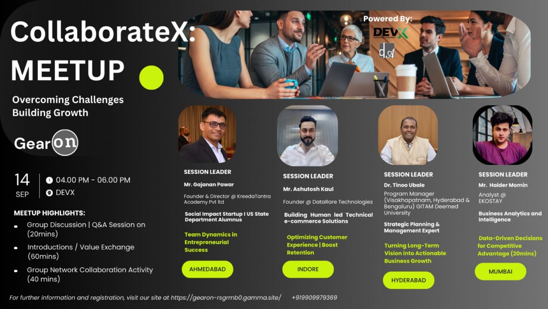 CollaborateX MeetUp 2.4 Mum | Business Growth Networking, DevX, Mumbai, 14 September 2024 ...