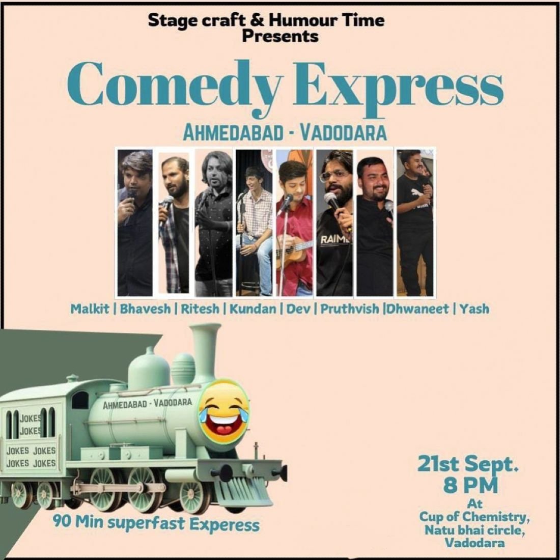COMEDY EXPRESS [ ADI - BRC ] Tickets, Cup of chemistry, natubhai circle ...
