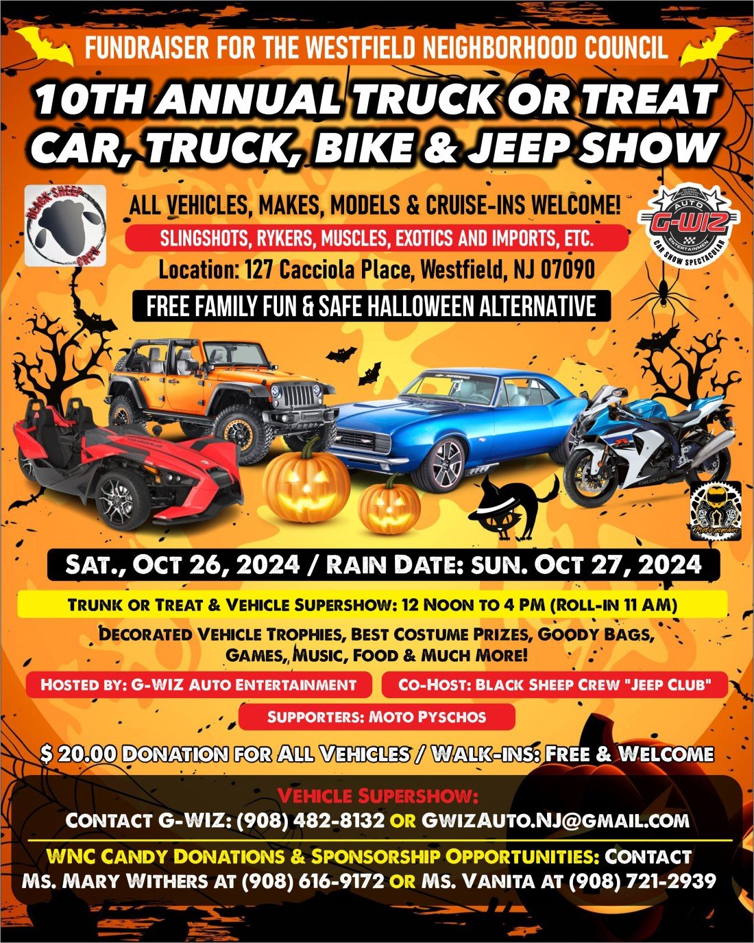 CAR, TRUCK, BIKE & JEEP SHOW (Trunk or Treat / Car Show / Car Meet ...